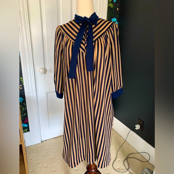 Sears | Dresses | Vintage Striped Twee Style Dress | Poshmark